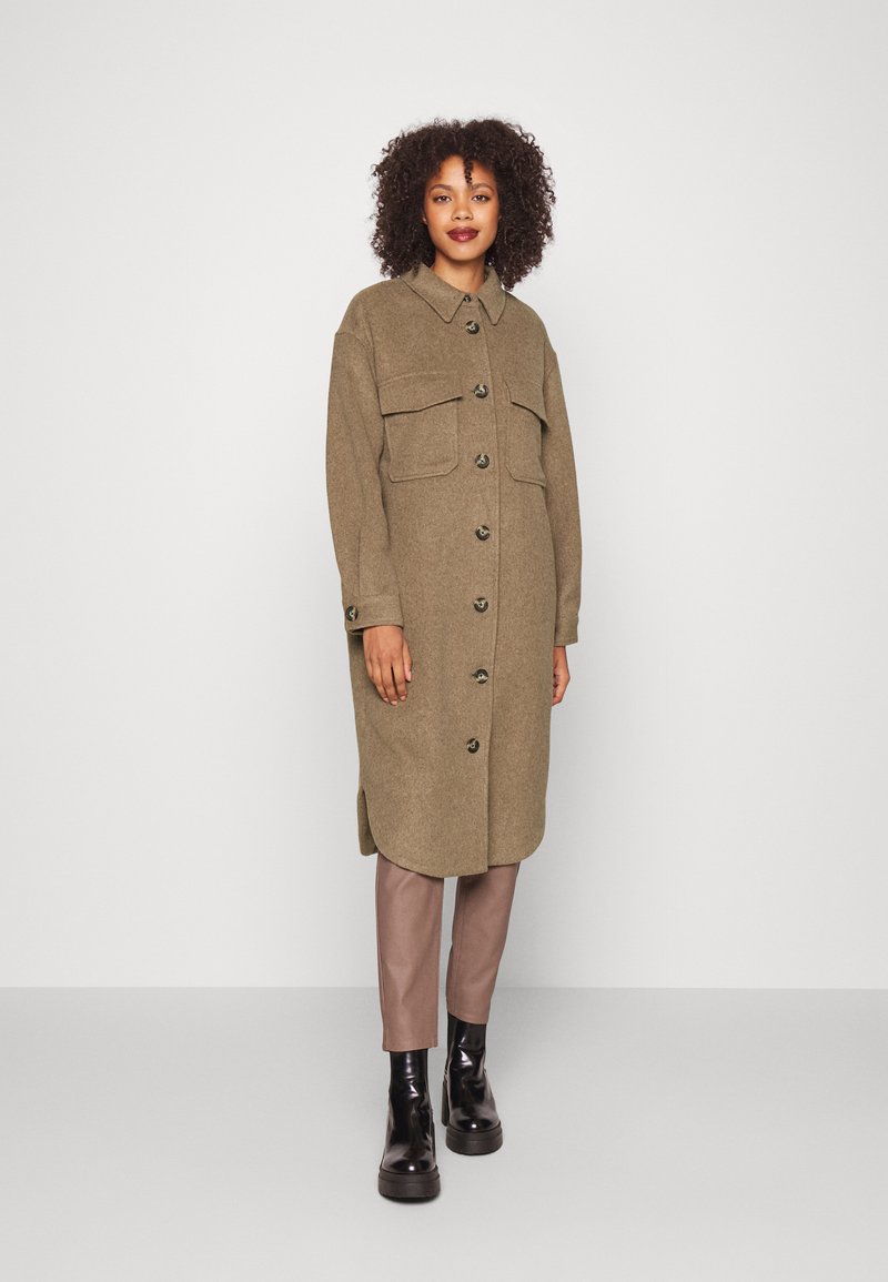 Object OBJELLA COAT - Klasikinis paltas - fossil/smėlinė - Zalando.lt