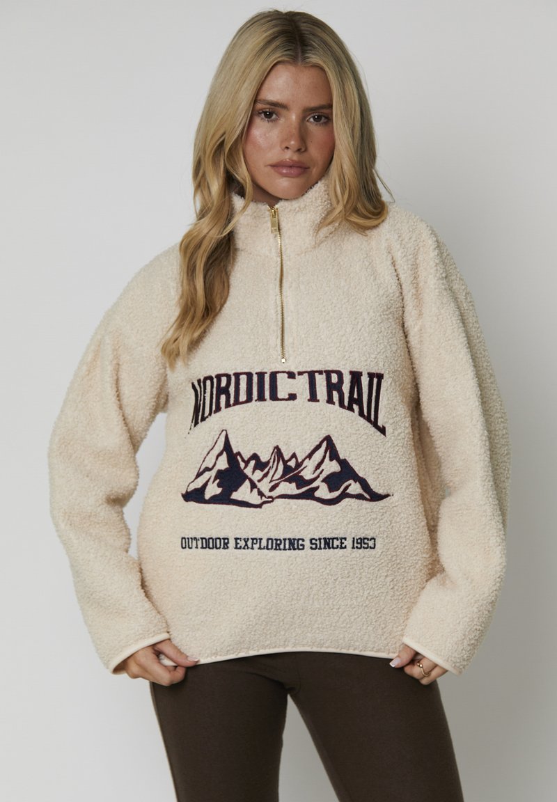 South Beach NORDIC TRAIL HALF ZIP BORG - Fleece trui - cream/wit ...