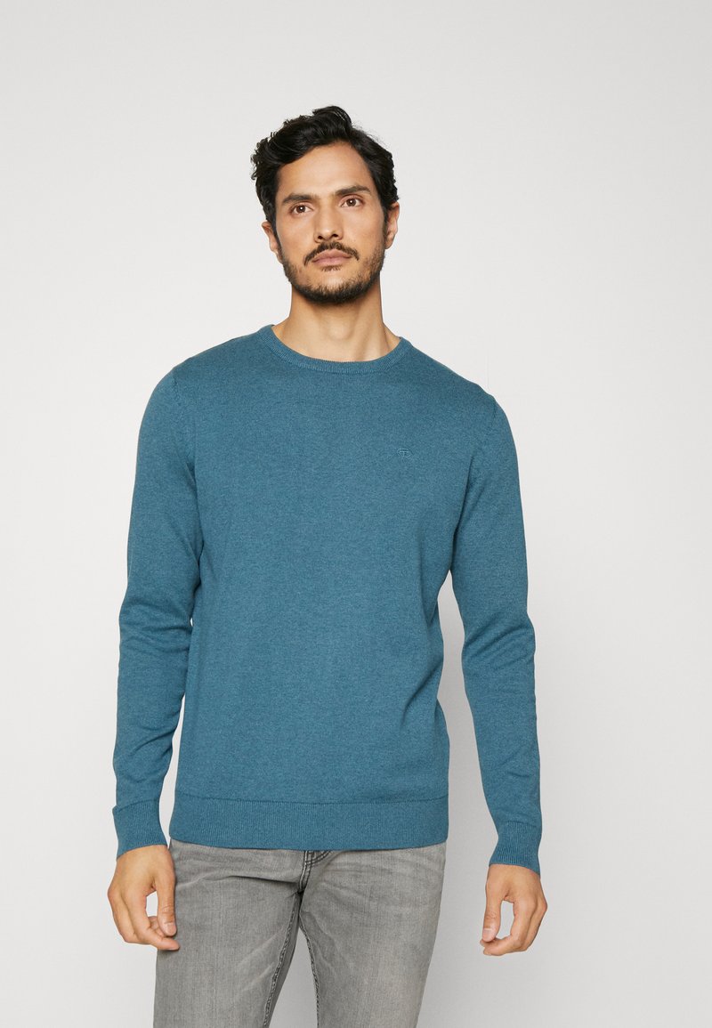 TOM TAILOR Jersey de punto - dark green melange/verde abeto - Zalando.es