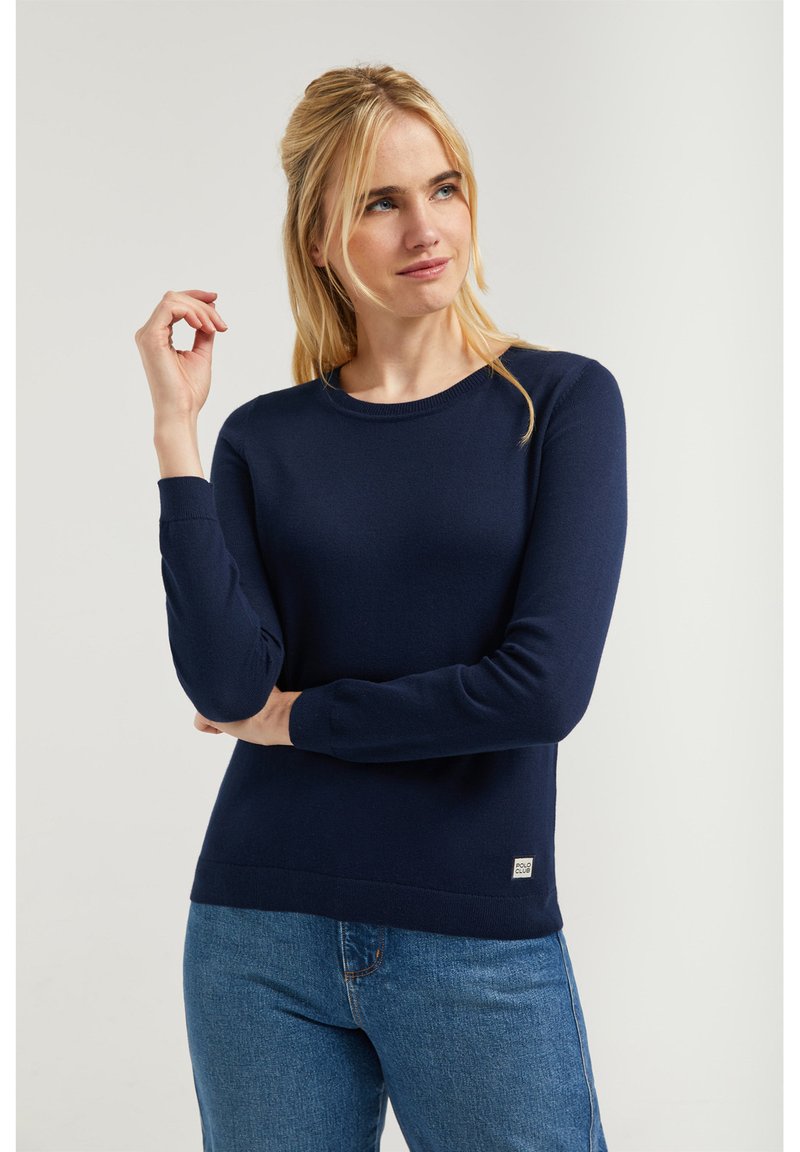 Polo Club COLORS BLOCK PC W CLASSIC - Strickpullover - navy/blau ...