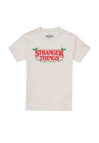 NETFLIX STRANGER THINGS CHRISTMAS LOGO - Print T-shirt - off-white ...