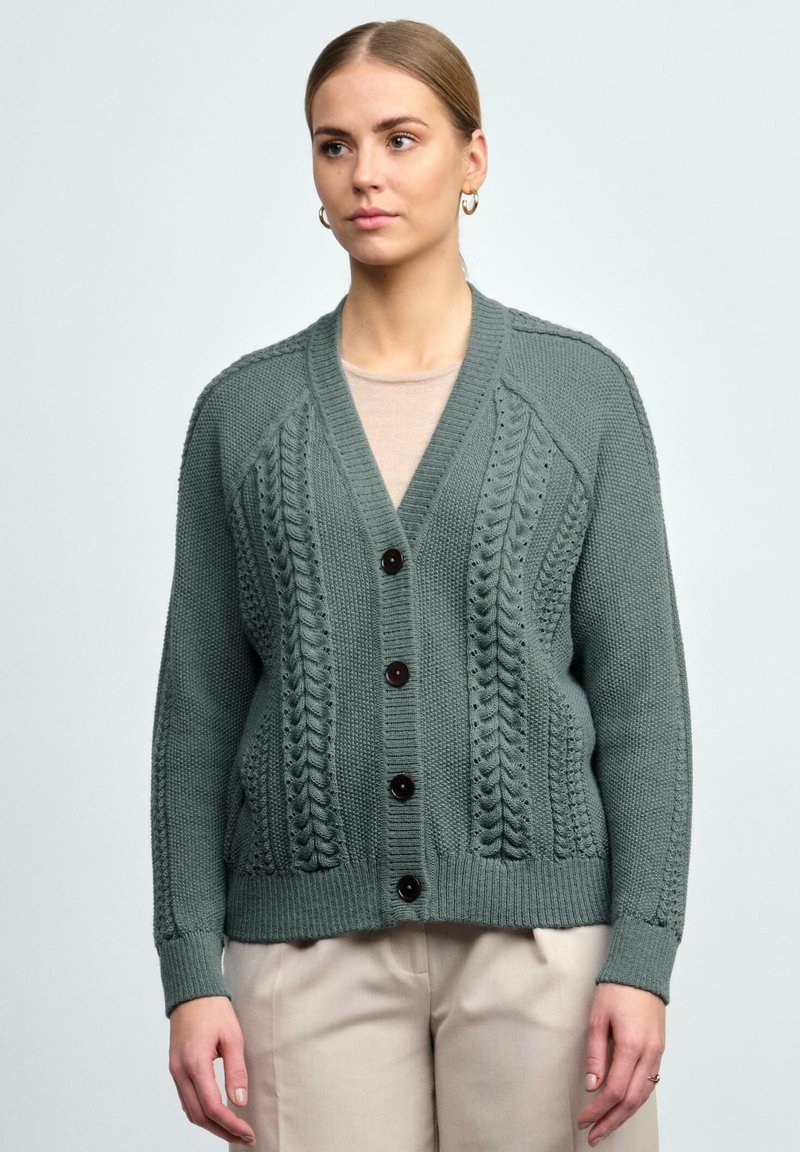 Alpa PLAIT - Cardigan - salvia/light green - Zalando