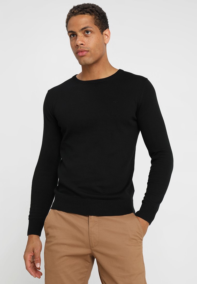 TOM TAILOR CREW NECK - Strickpullover - black/schwarz - Zalando.ch