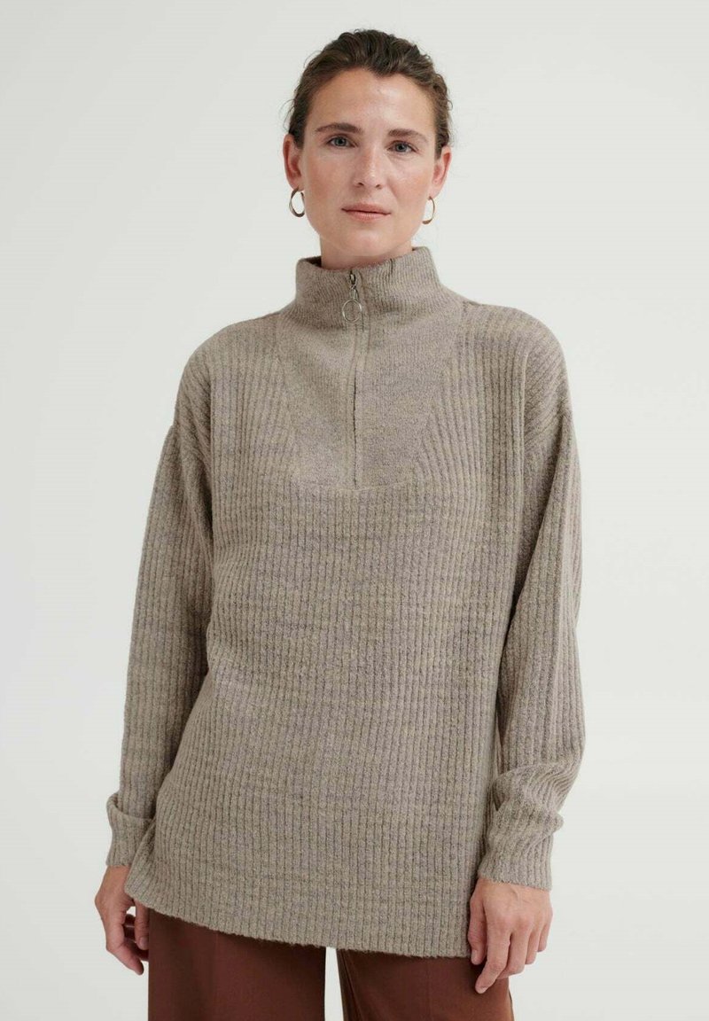 b.young NORA - Strickpullover - cement/grau - Zalando.de