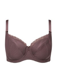 Ulla Popken SPITZENKANTE - Triangle bra - earth/brown - Zalando