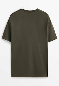 Massimo Dutti KURZÄRMELIGES AUS REINER - T-shirt basique - dark green ...
