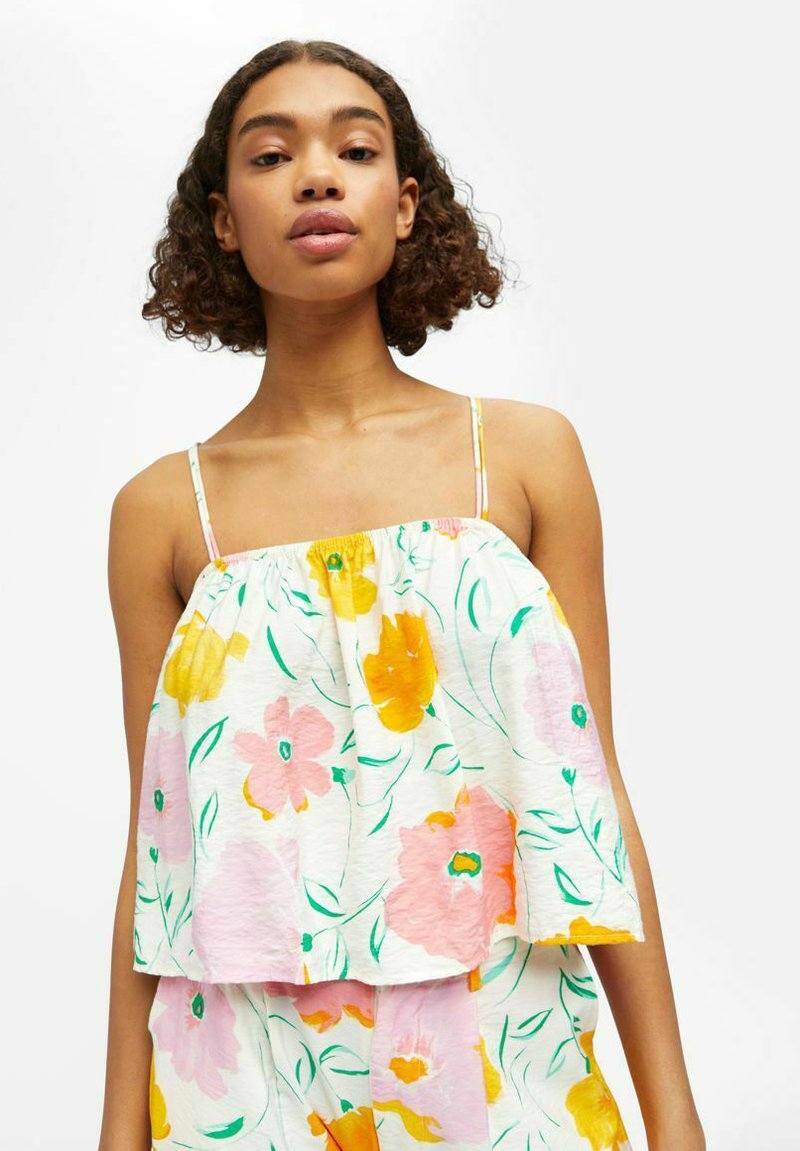 Object BLUMENPRINT - Top - cloud dancer/off-white - Zalando.de