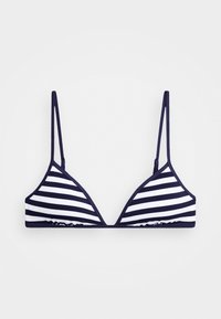 Polo Ralph Lauren TIPPED BRALETTE - Haut de bikini - white/navy/bleu ...