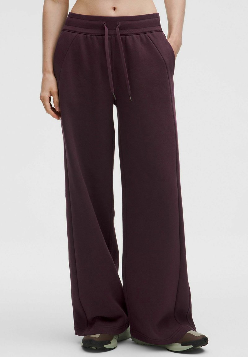 lululemon MID-RISE WIDE-LEG - Jogginghose - black/plum/schwarz - Zalando