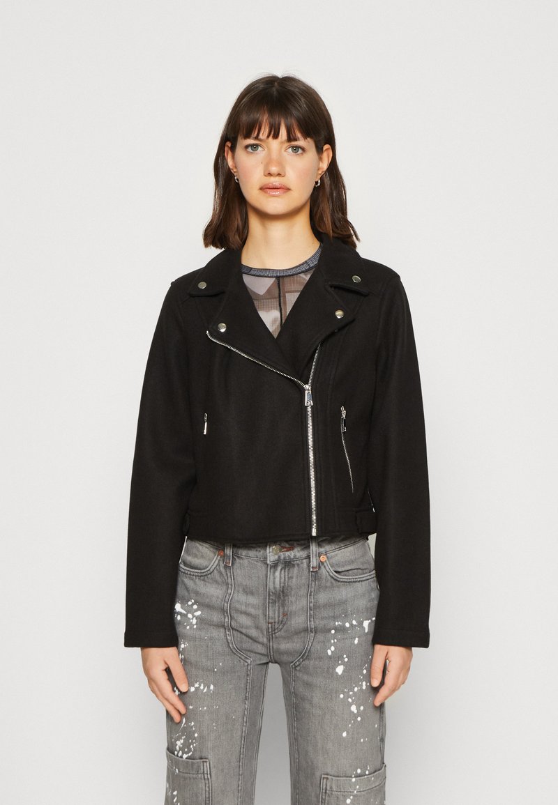 Vero Moda VMPOP SHORT BIKER JACKET - Tunn jacka - black/svart - Zalando.se