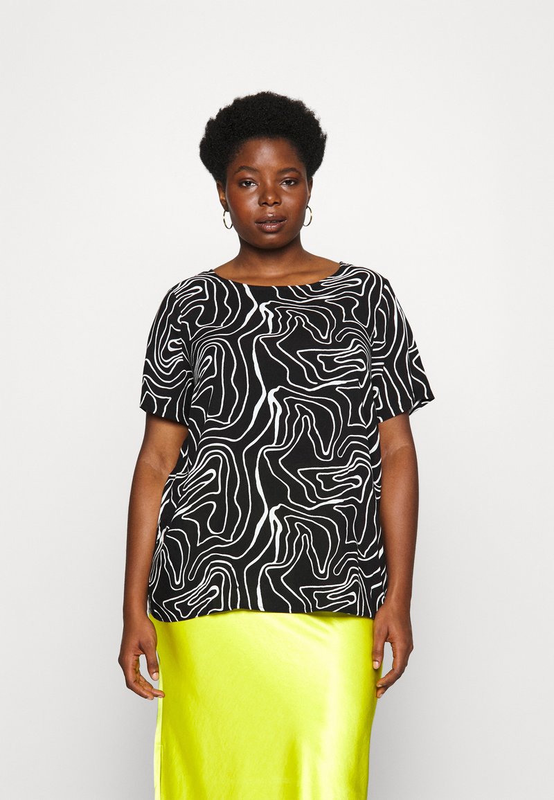 ONLY Carmakoma CARDES ALLIE LIFE - Blouse - black - Zalando.ie