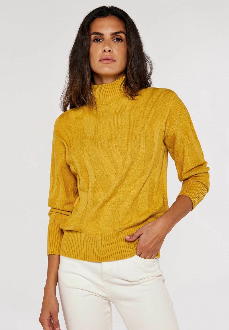 Apricot MOCK NECK - Pullover - mustard/moutarde - ZALANDO.FR