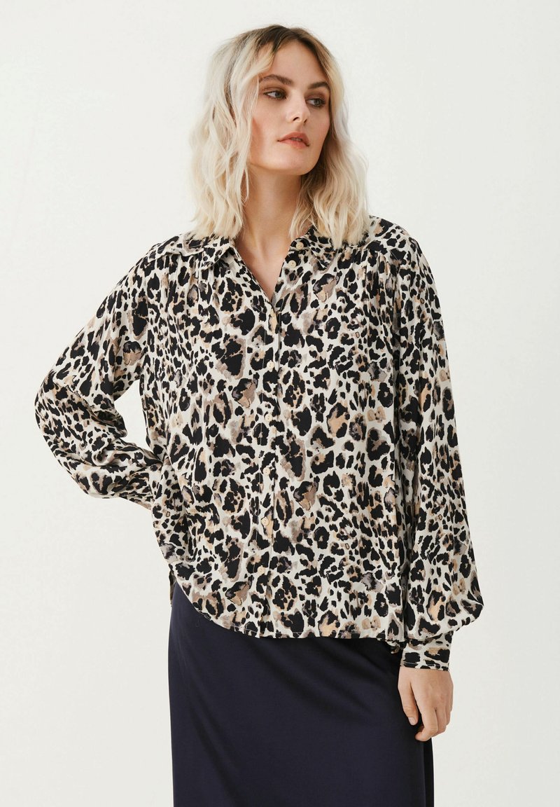Part Two VERNAPW - Camisa - neutral leo print/crema - Zalando.es