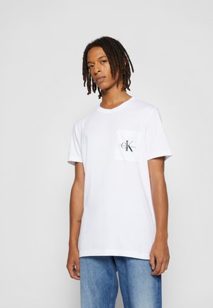 Calvin Klein Jeans Plus PLUS EUPHORIC MONOLOGO TEE - Print T-shirt - bright white/white ...