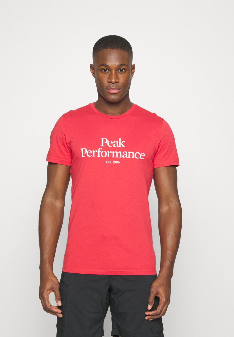 Peak Performance ORIGINAL TEE - Camiseta estampada - softer red/rojo - Zalando.es