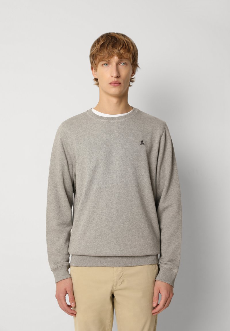 Scalpers PLAIN - Neule - grey melange/vaaleanharmaa - Zalando.fi