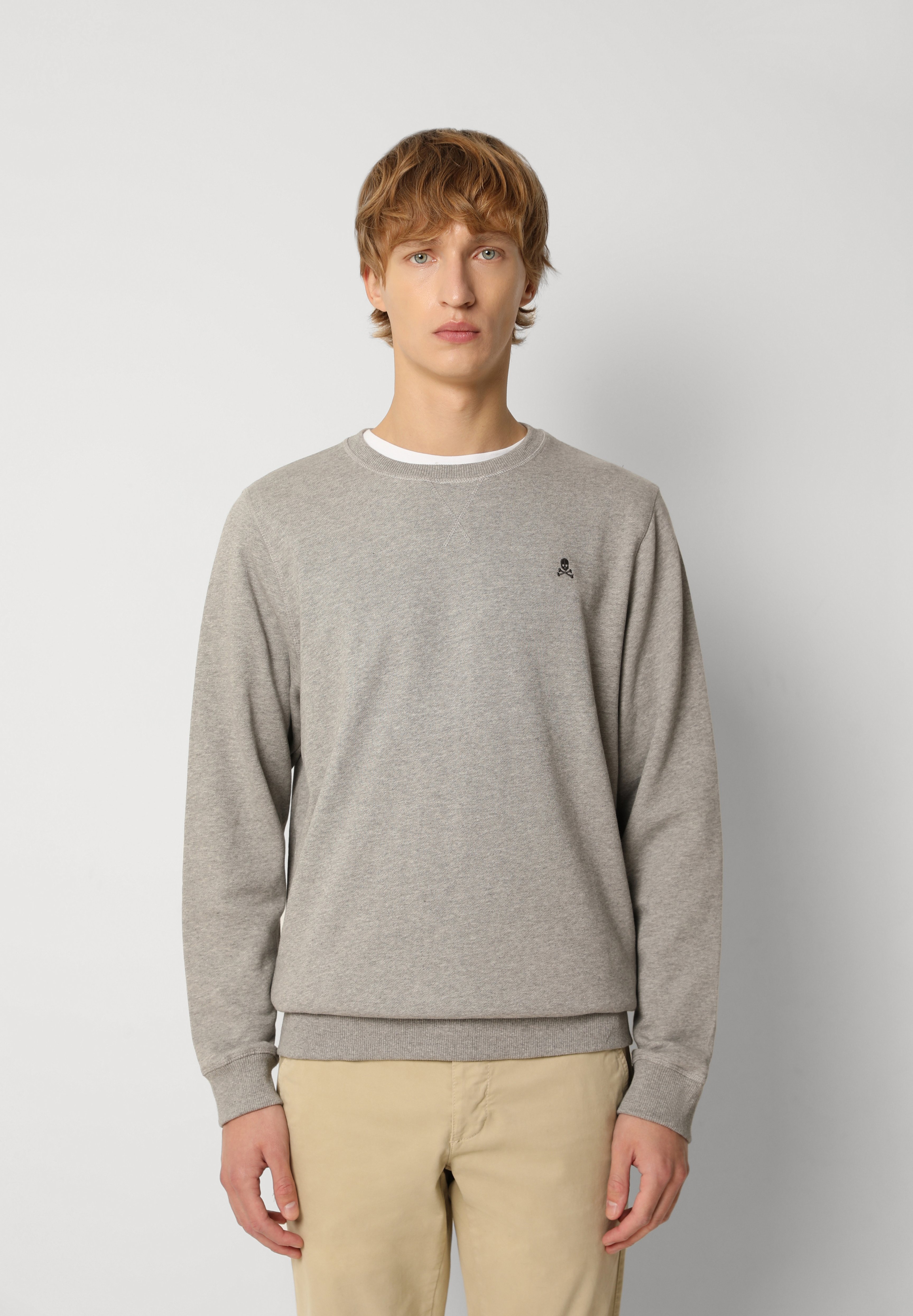 Scalpers PLAIN Striktr je Grey Melange lysegr Zalando dk Scalpers PLAIN Striktr je Grey Melange lysegr Zalando dk