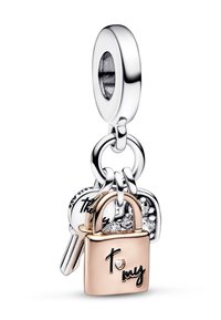 Pandora KEY PADLOCK & HEART TRIPLE DANGLE - Charm - sterling silver and ...