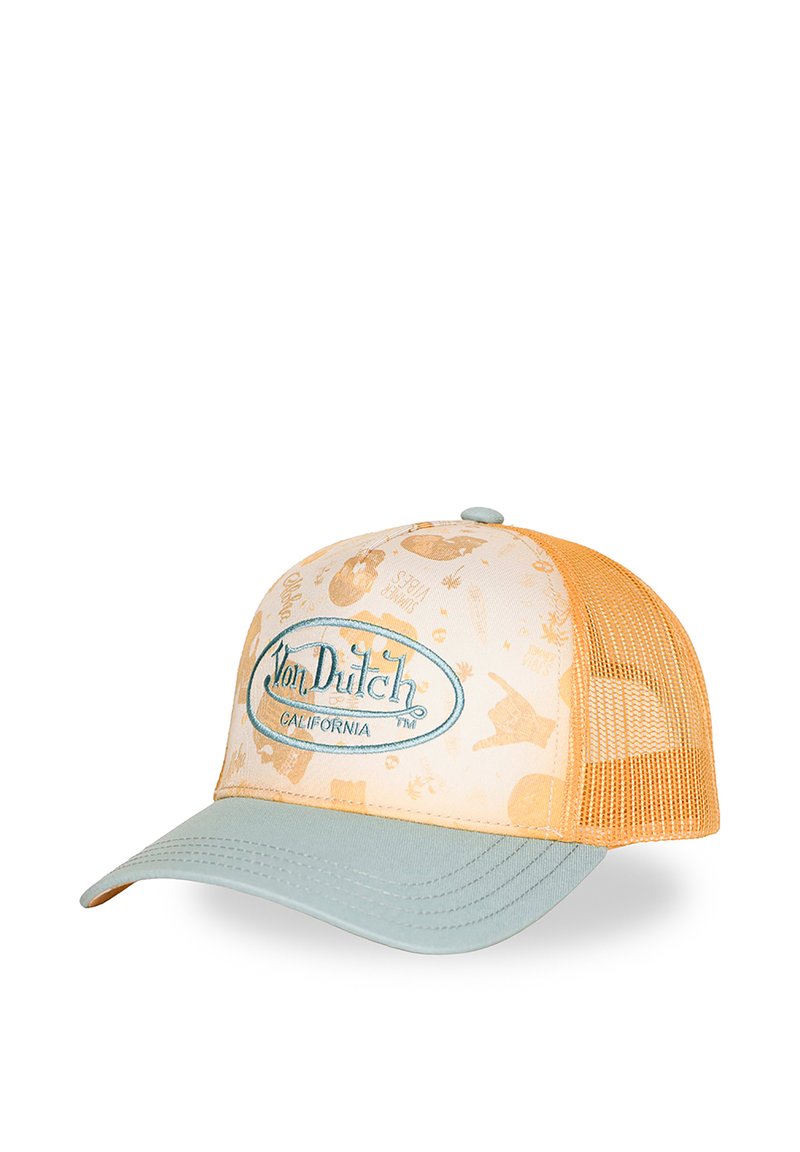 Von Dutch ALLOVER LOGO UNISEX - Cap - blue yellow/light blue - Zalando