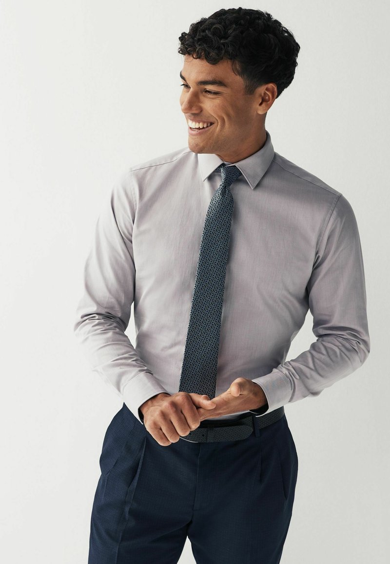 Next PACK SLIM FIT - Formal shirt - grey blue geometric/grey - Zalando.de