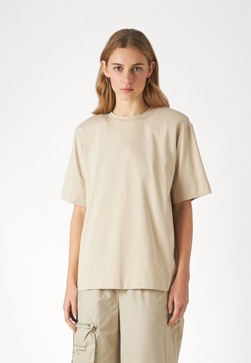 Gestuz SAMURILLYGZ TEE - T-Shirt basic - island fossil/offwhite ...