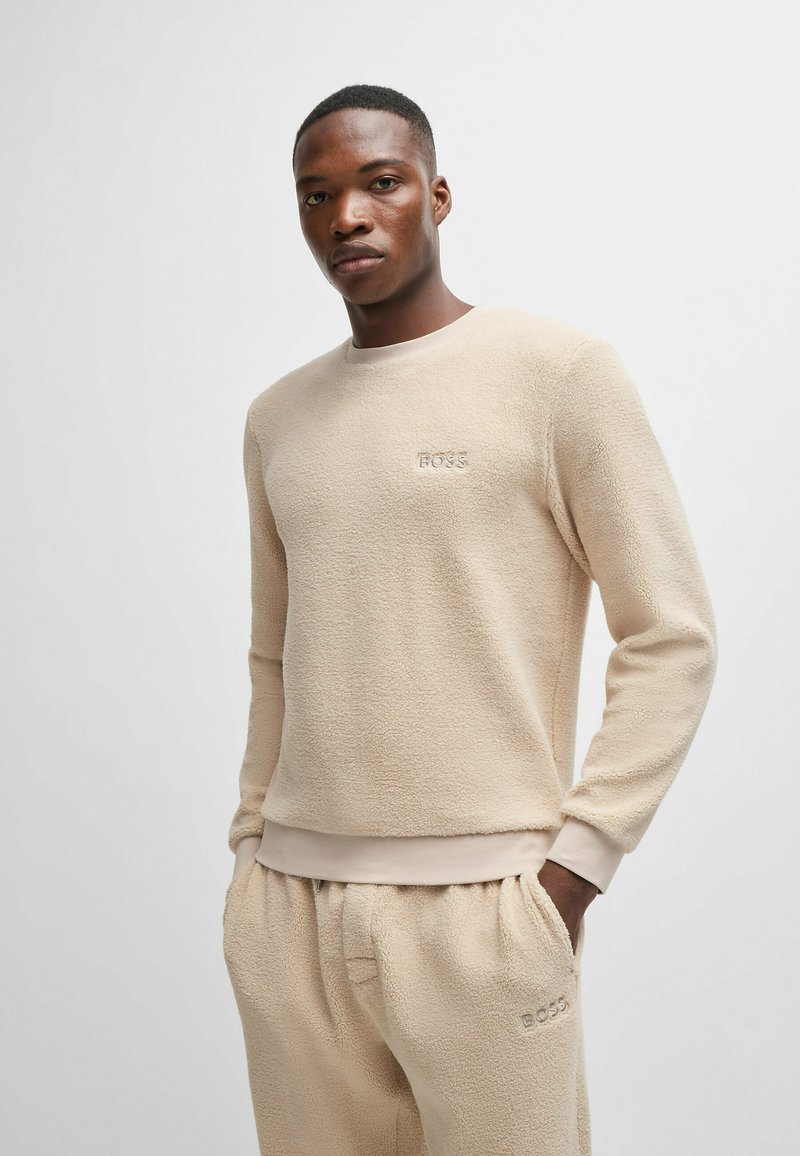 BOSS CONTEM - Fleece jumper - open white ten/beige - Zalando