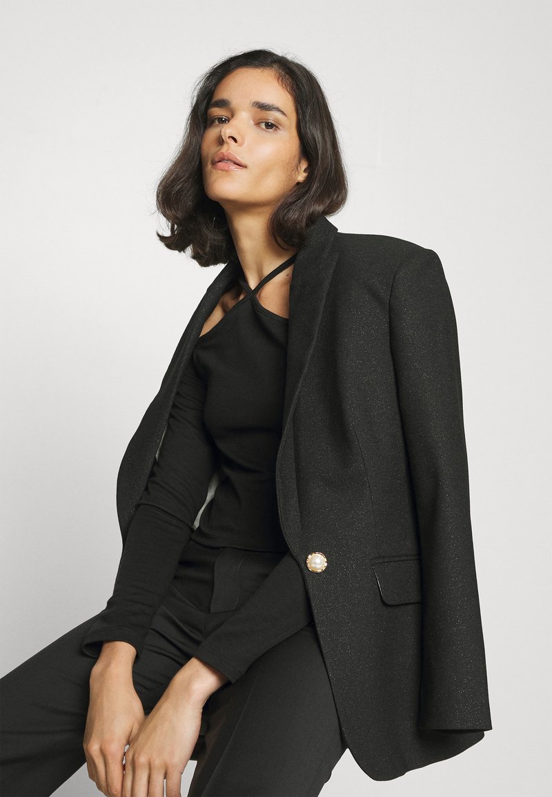 Ida Sjöstedt DELPHINE - Blazer - black glimmer/black - Zalando.ie