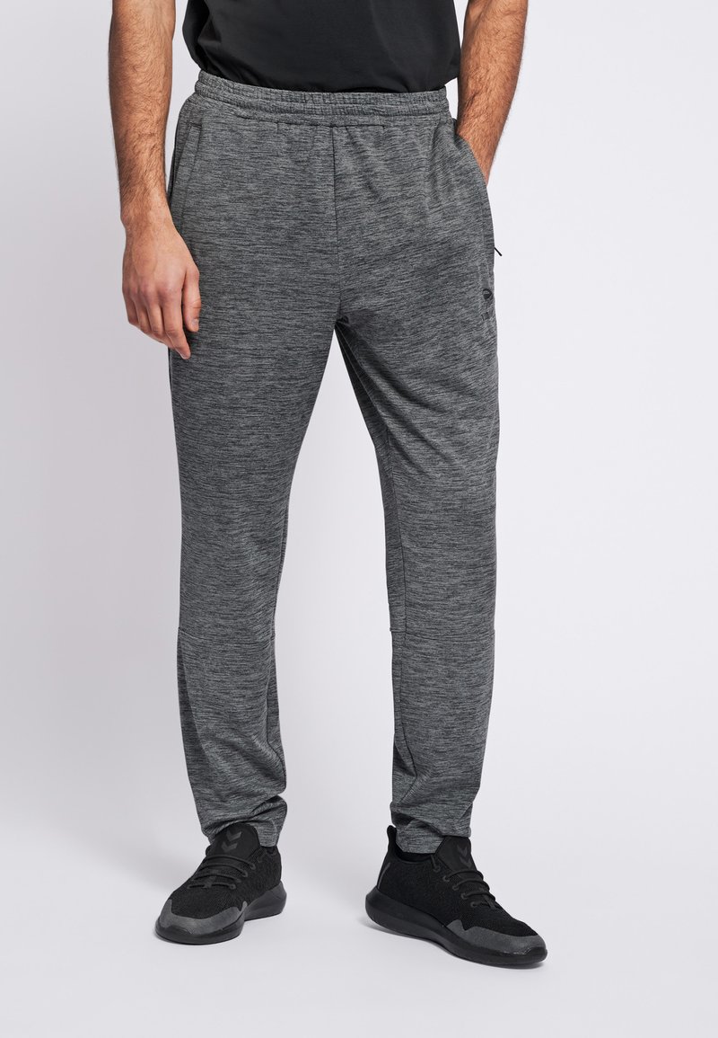 Hummel Laston Tapered Jogginghose Dark Grey Melange Dunkelgrau