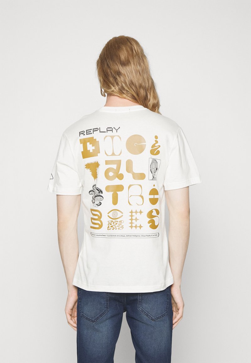Replay T-shirt imprimé - natural white/écru - ZALANDO.FR