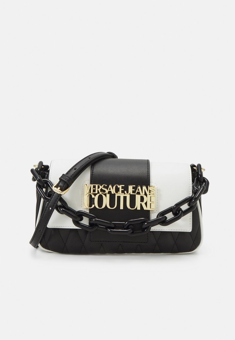 Versace Jeans Couture RANGE LOGO LOOP BAG - Handtasche - black/white ...