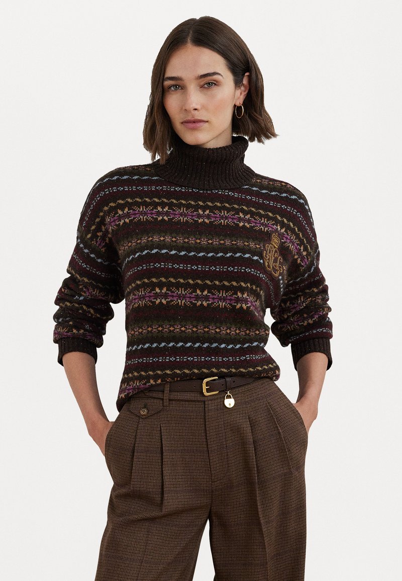 Lauren Ralph Lauren FAIR ISLE WOOL BLEND TURTLENECK SWEATER - Jumper ...