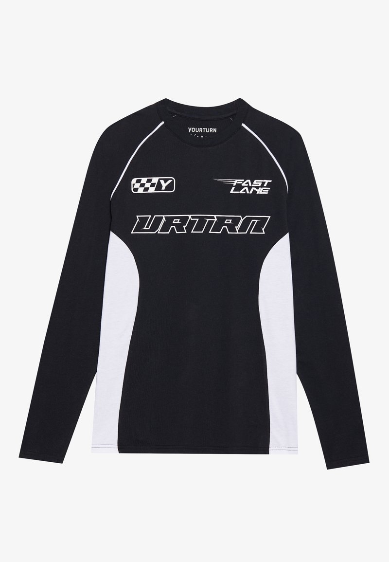 YOURTURN REGULAR FIT LONG SLEEVED - Long sleeved top - Black/black ...
