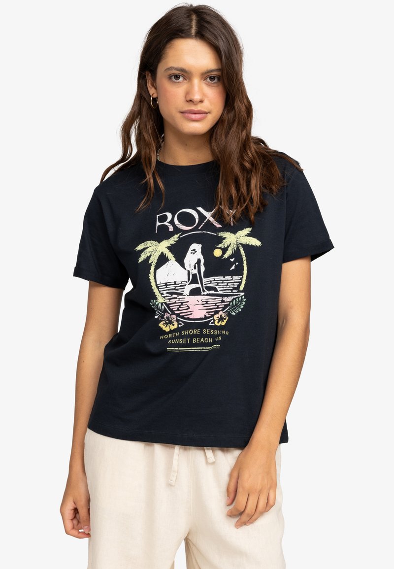 Roxy SUMMER FUN - Print T-shirt - kvj/anthracite - Zalando.co.uk
