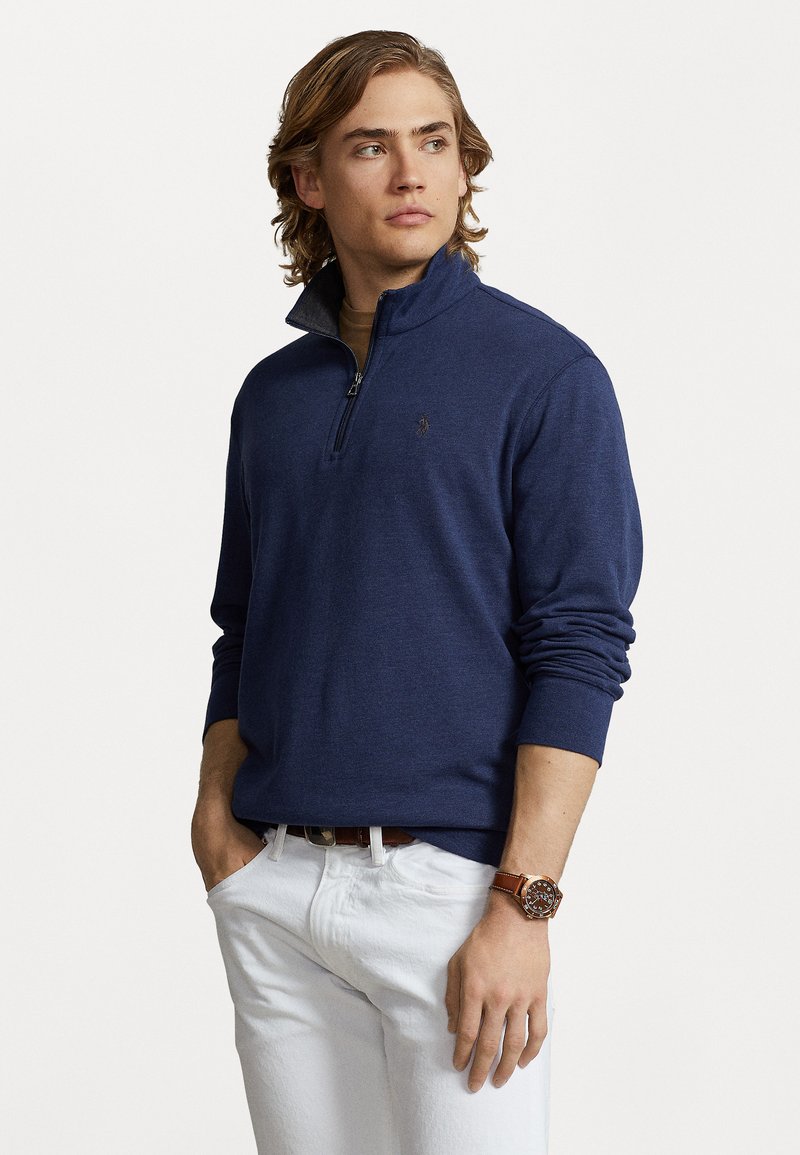 Polo Ralph Lauren LONG SLEEVE - Felpa - spring navy heather/blu scuro ...