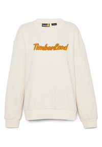 Timberland LOGO TEXTURE CREW - Sweater - white smoke/wit - Zalando.be