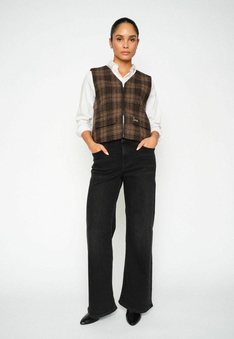 Mos Mosh HERA - Wijde jeans - black/zwart - Zalando.nl