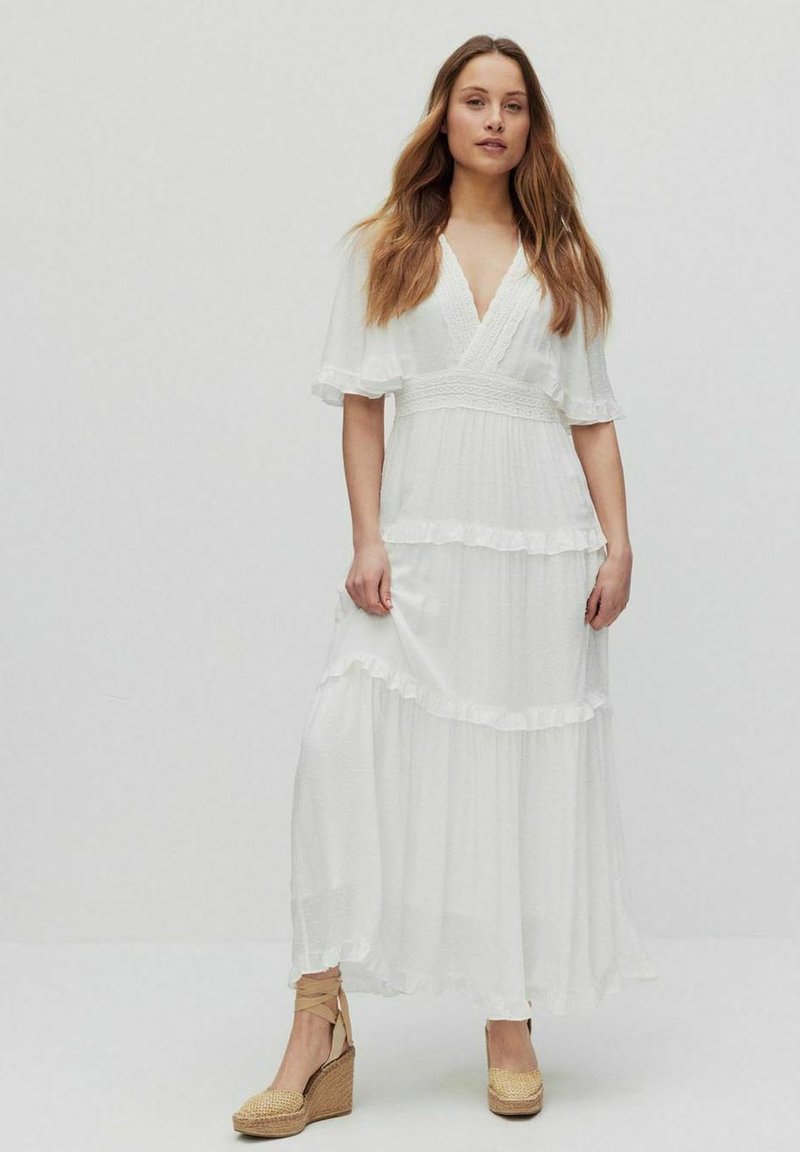 Dobber VERONA FRILL - Maxikleid - white/weiß - Zalando.de