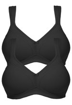 Susa 2ER PACK OHNE BÜGEL TOPSY - Push-up BH - schwarz/schwarz/schwarz ...