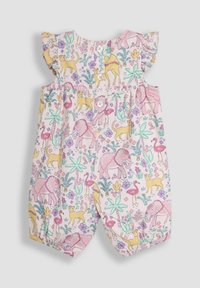 JoJo Maman Bébé Tuta jumpsuit - coral pink tropical animals/fuxia ...
