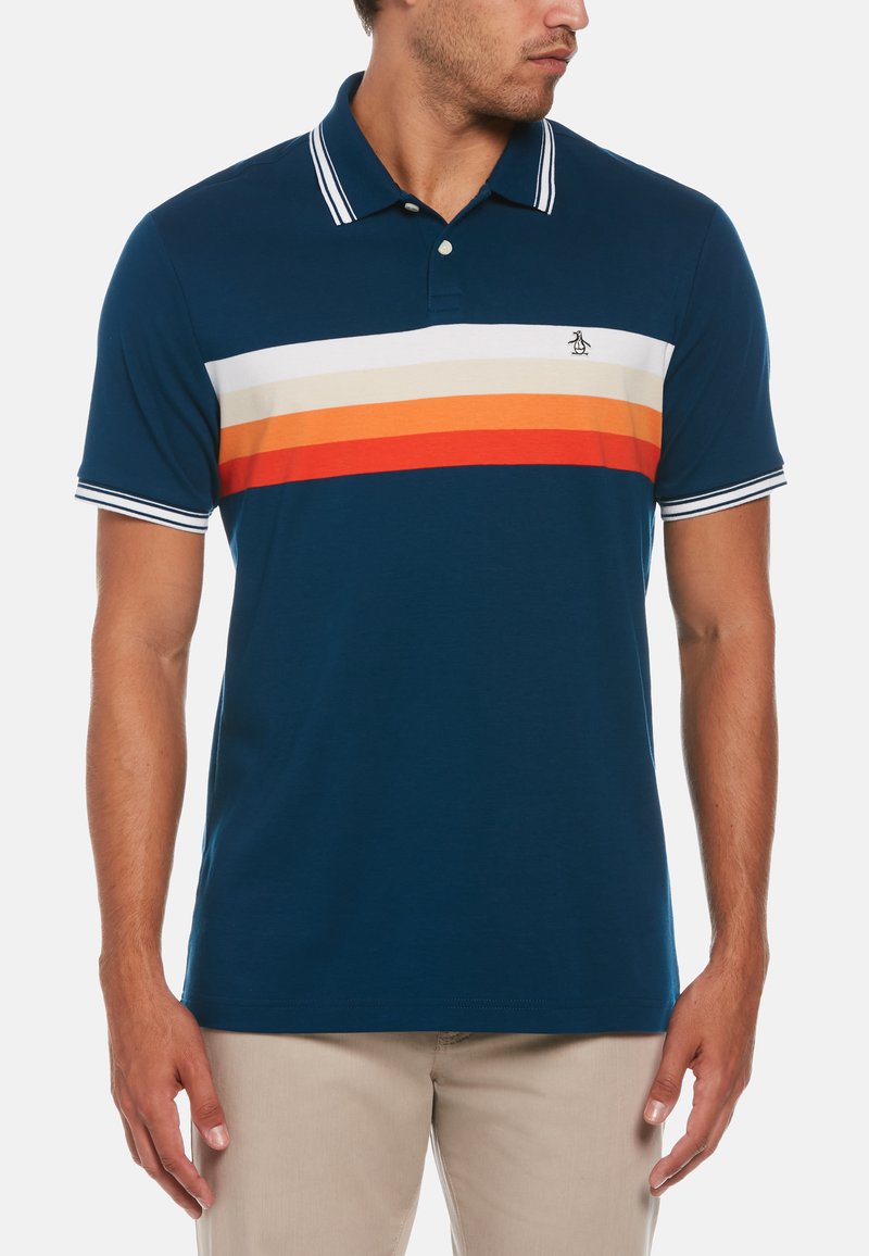 Original Penguin CHEST STRIPE - Poloshirt - poseidon blue/dunkelblau ...