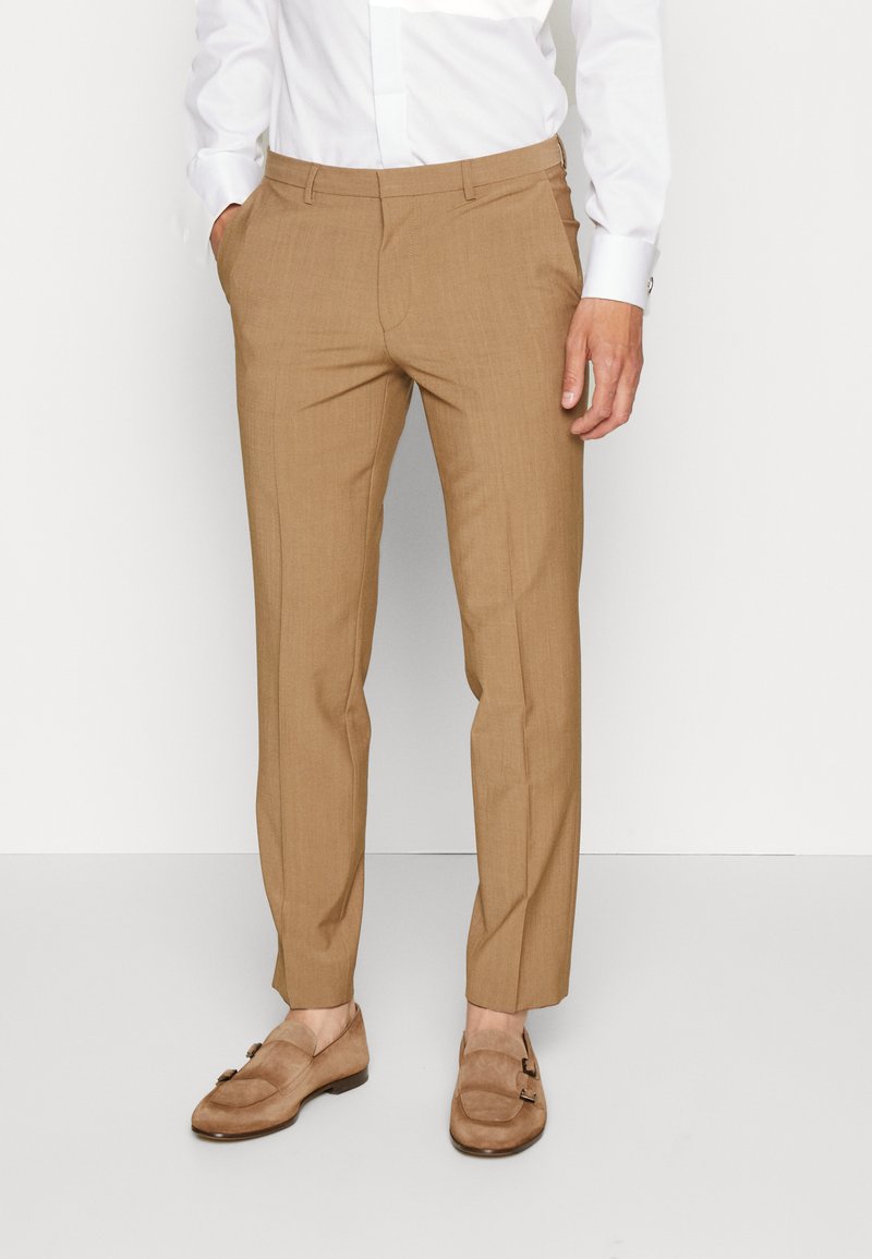 HUGO HESTEN - Trousers - open beige/brown - Zalando.co.uk