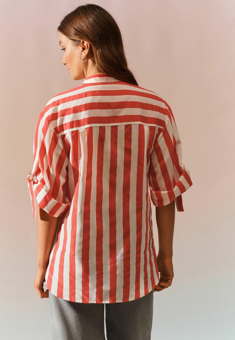 Next LONG SLEEVE HARDWARE DETAIL SHIRT - Nööpidega pluus - red/white ...
