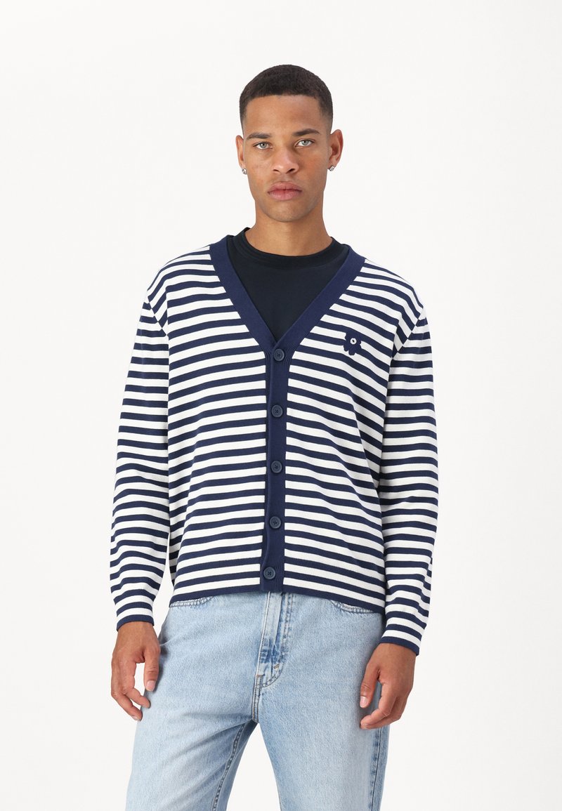 Marimekko ADDE PATJA UNISEX - Neuletakki - dark navy/off-white ...