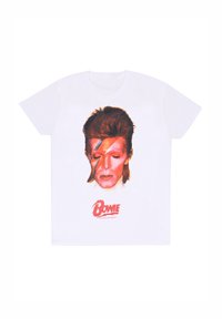 Henry Tiger DAVID BOWIE ALADDIN SANE - T-Shirt print - white/weiß - Zalando