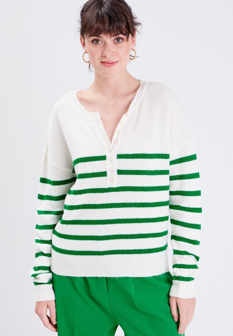 Cache Cache MIT KNÖPFEN - Jersey de punto - ecru/crema - Zalando.es