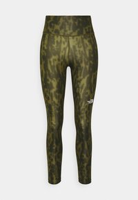 The North Face FLEX HIGH RISE PRINT - Leggings - forest olive/verde ...