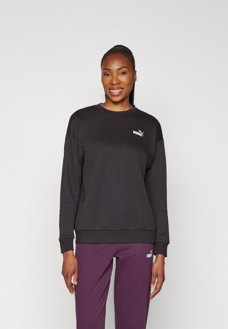 Puma RELAXED SMALL LOGO CREW - Sweater - black/zwart - Zalando.nl