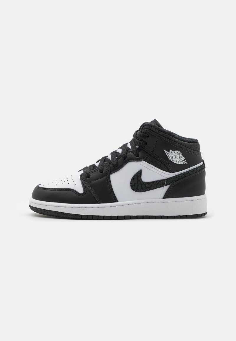Jordan AIR JORDAN 1 MID SE UNISEX - Basketsko - black/white/svart ...