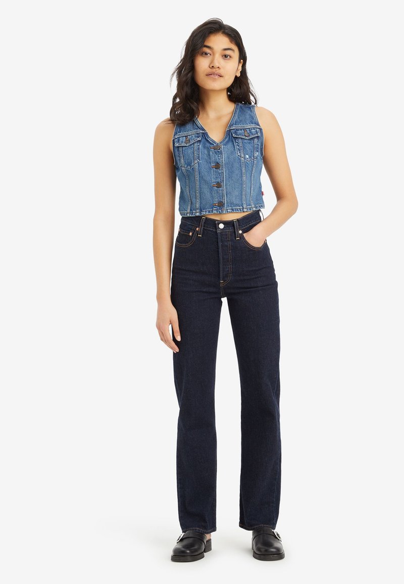 Levi's® RIBCAGE FULL LENGTH - Straight leg jeans - small course/dark ...