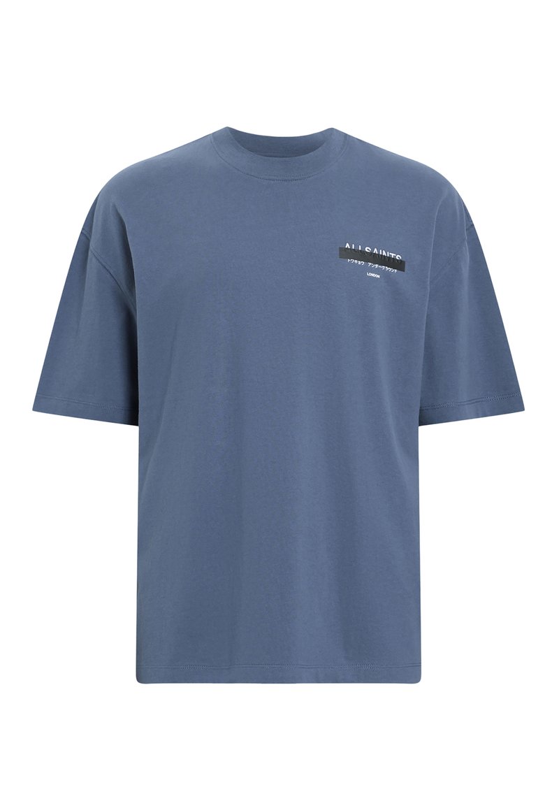 AllSaints REDACT CREW - T-Shirt print - blue/blau - Zalando
